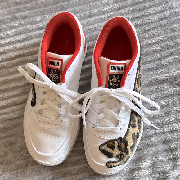 Puma | Shoes | Ladies Puma Sneakers With Furry Spotted Cat Design ...